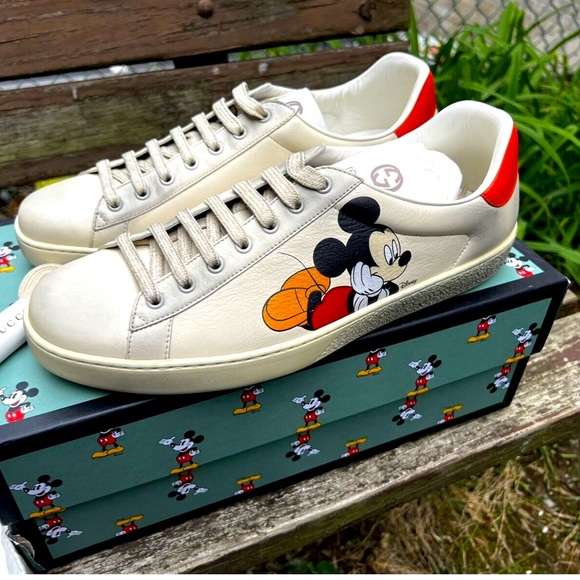 Gucci | Shoes | Authentic Gucci Disney X Gucci Mickey Mouse Sneakers ...
